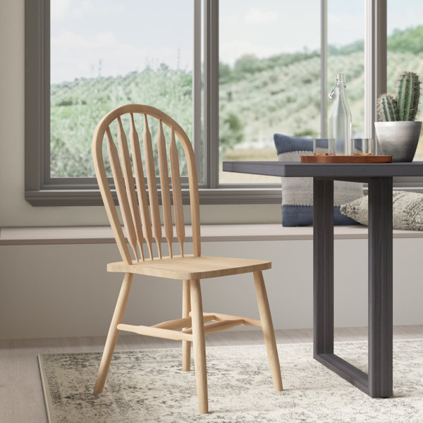 Mistana™ Lynn Solid Wood Windsor Back Side Chair In Unfinished